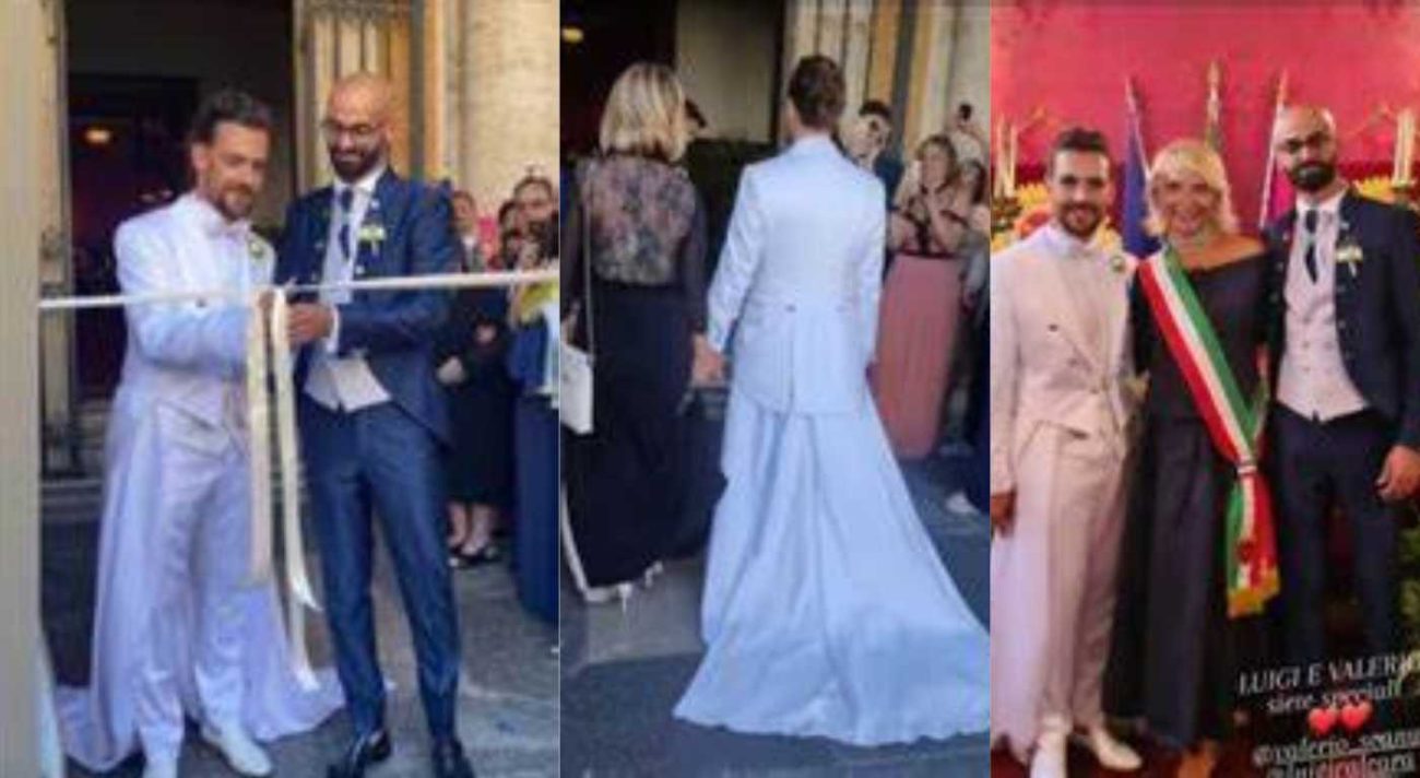 Valerio Scanu sposa il suo Luigi: il dettaglio del suo abito da sposo ...